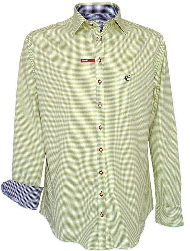 Traditional shirt Chuck green long sleeve