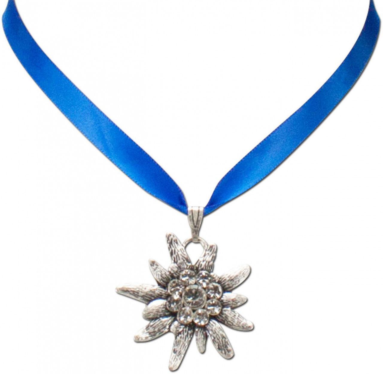 Satin Traditional Necklace Marlene Blue